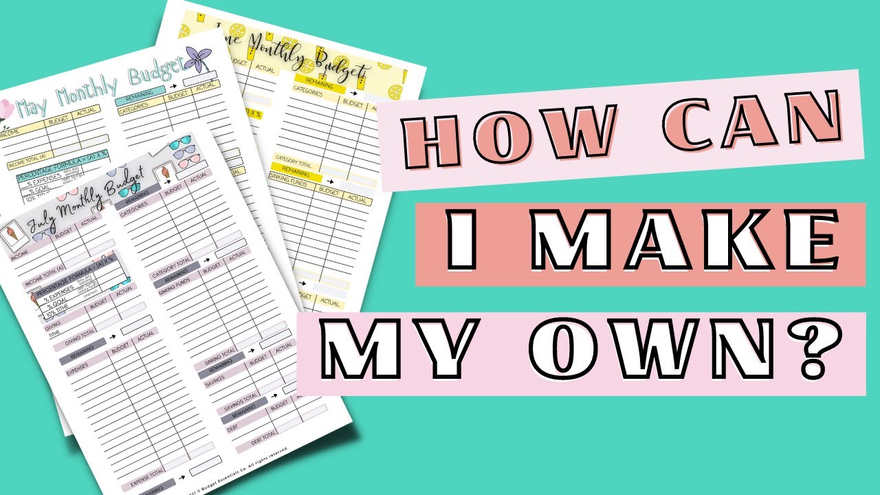 How To Make A BUDGET PRINTABLE in google sheets | Naturally Lizzie