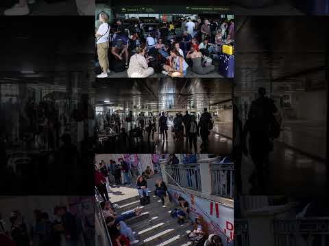 Watch Traffic chaos as Spain and Portugal face power outages