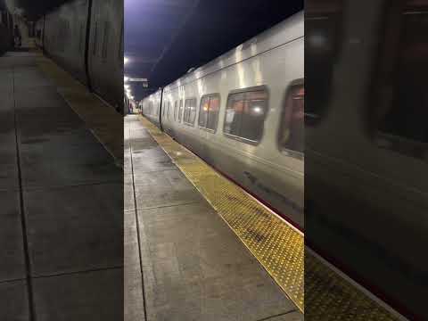 Acela pulling into back bay station - NYC - DC trip
