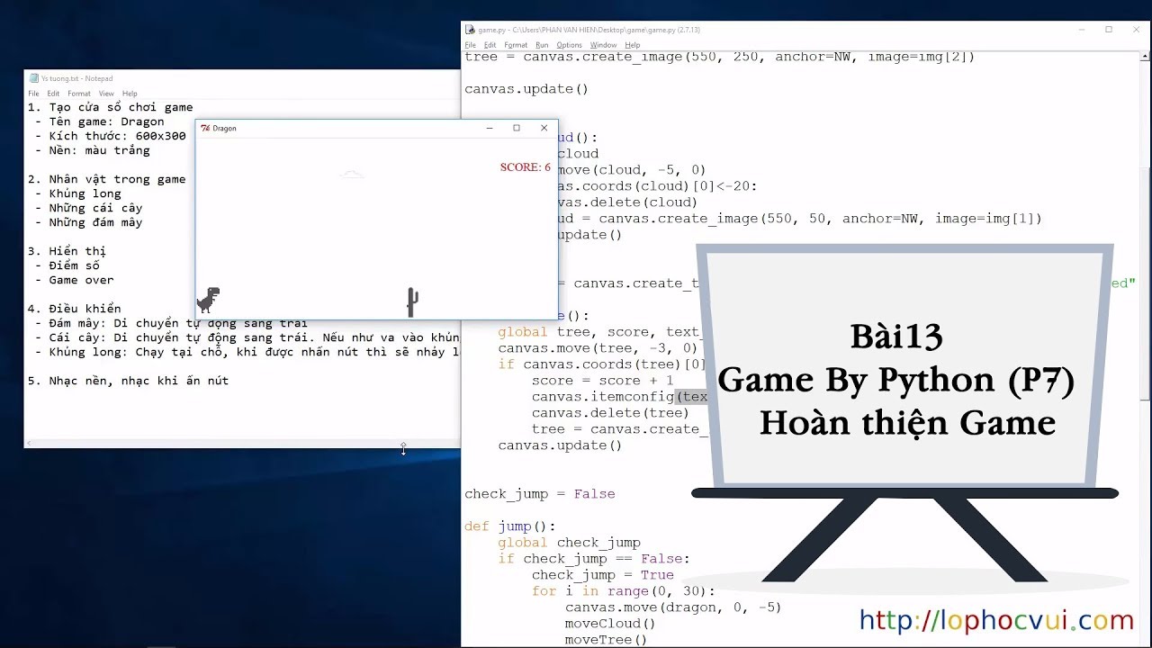 [Lập trình Python] Bài13 Game By Python (P7) - Hoàn thiện Game