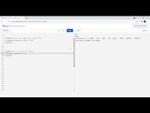 Python dictionaries | setdefault() Method