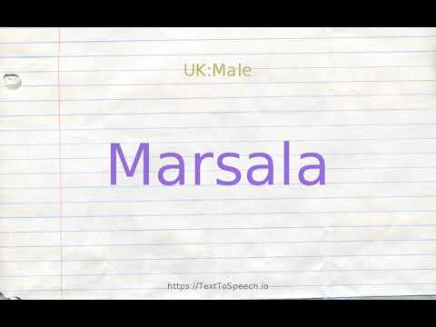 How to pronounce marsala