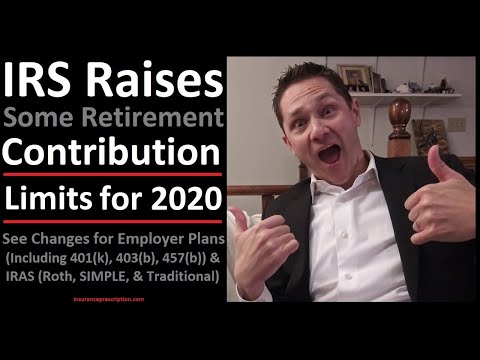 2020 Retirement-Plan-Contribution Limits: 401(k), IRA, ROTH, SIMPLE, Etc.