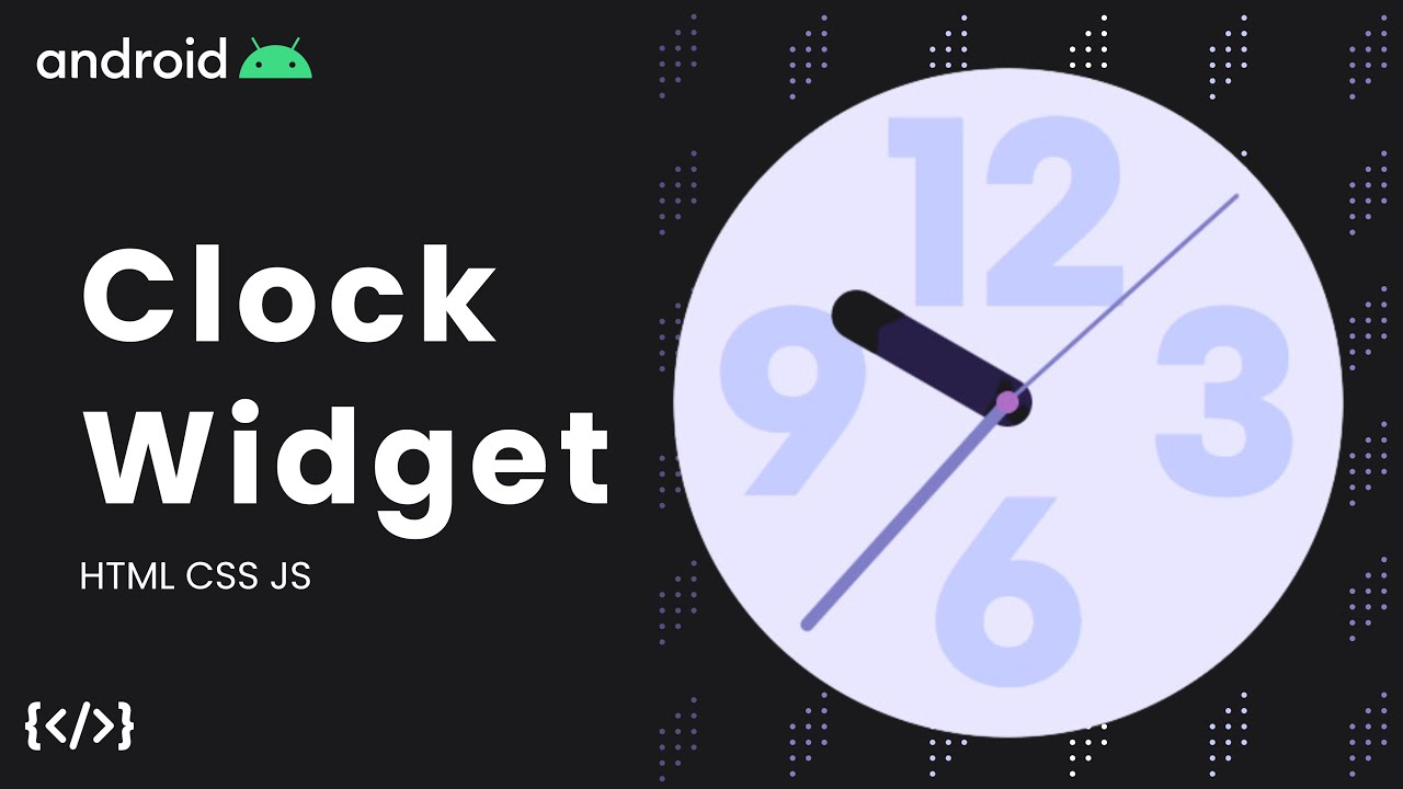 Functional Android Clock Widget using HTML CSS JS