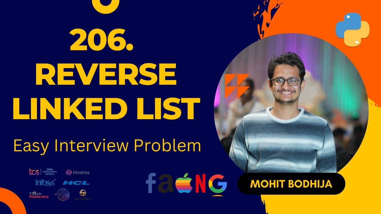 Reverse Linked List - LeetCode - 206 || Easy Interview Problem || Python