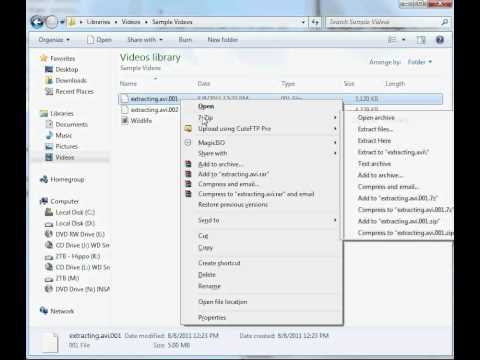 Extract 001 with 7zip