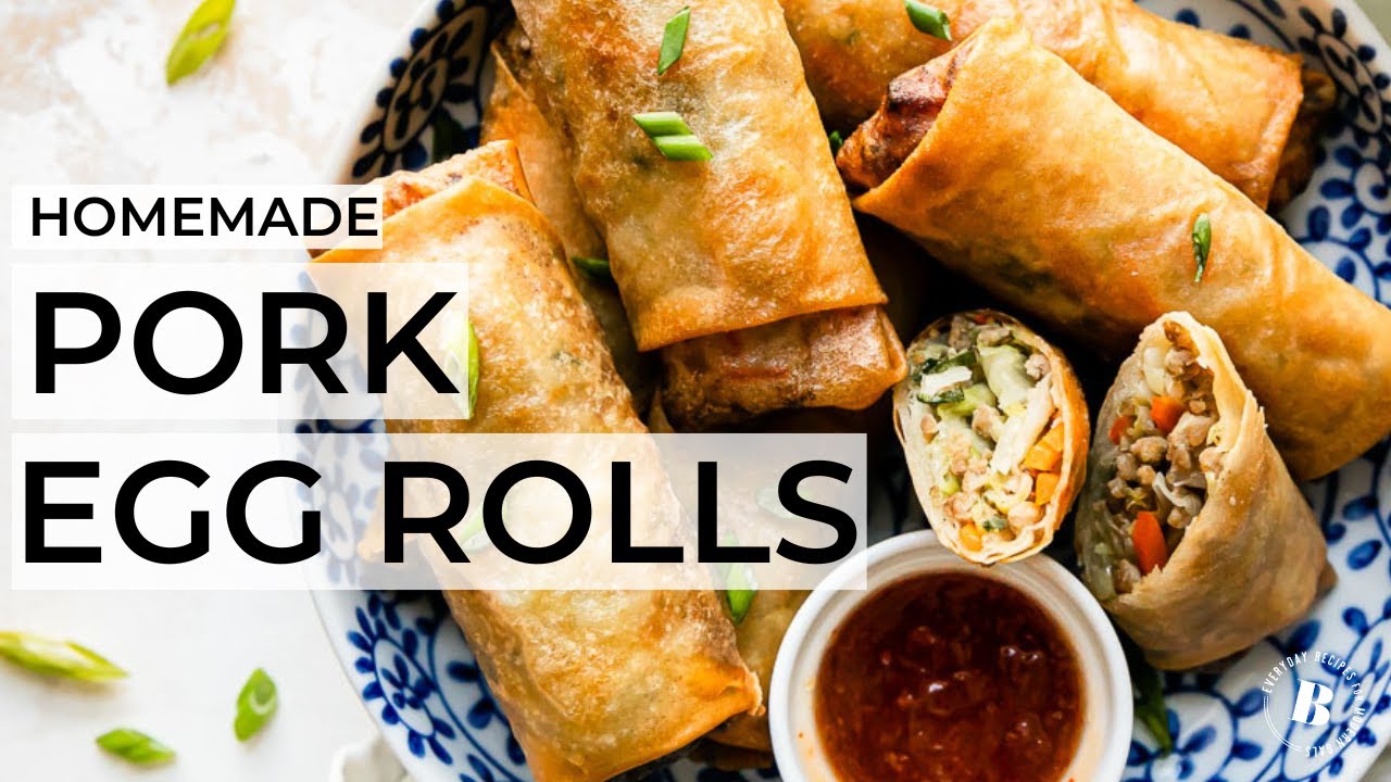 HOMEMADE PORK EGG ROLLS | Chinese-American family recipe – crispy, golden, & perfect every time!