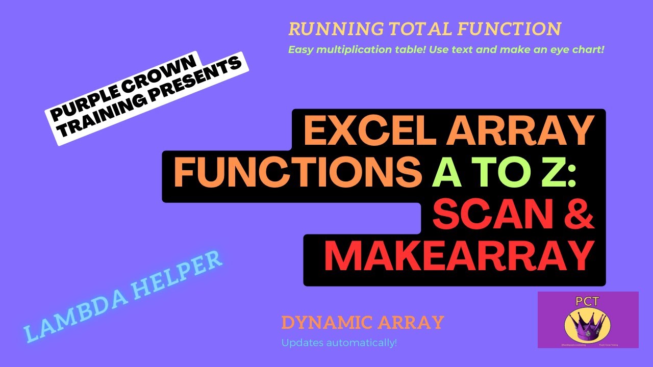 Excel Dynamic Array Functions:  SCAN and MAKEARRAY