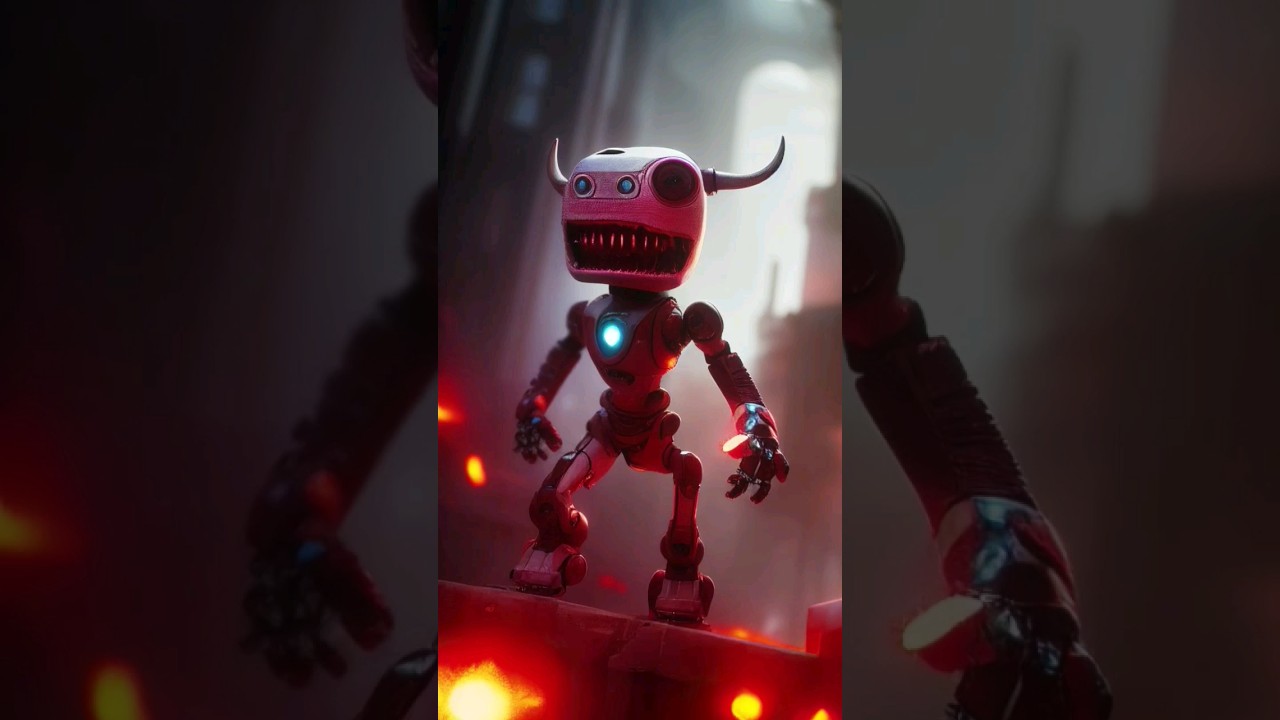 AI Demon Robot 🤖😈 #shorts #ai #stablediffusion #viral #animation #demon #hell