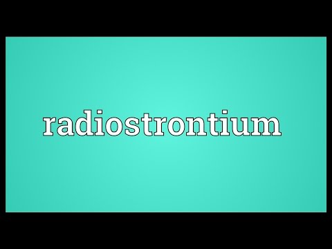 Radiostrontium Meaning