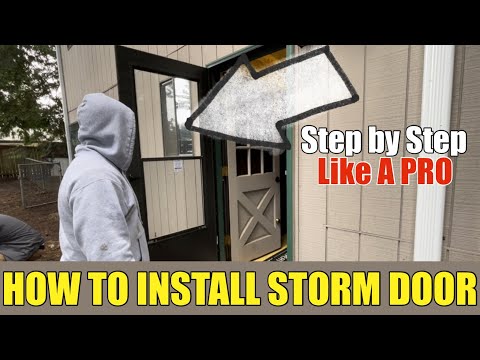 How To Install A Storm Door From Home Depot EMCO 100 Series Plus Self Storing Storm Door Install
