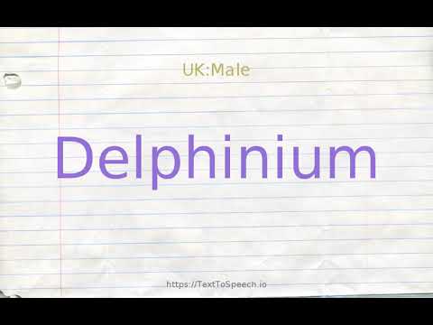 How to pronounce delphinium