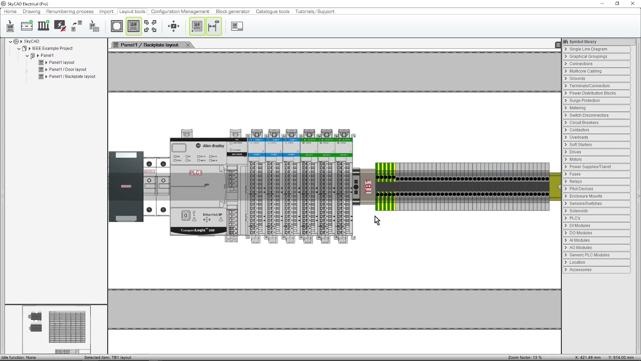 SkyCAD Electrical - Panel Layout