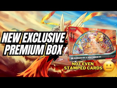 New Amazon EXCLUSIVE Pokémon Premium Collection! Blaziken ex & Volcanion ex Reprints without Stamps