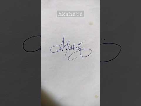 Sign of name Akshata.. #trending #insta trend..