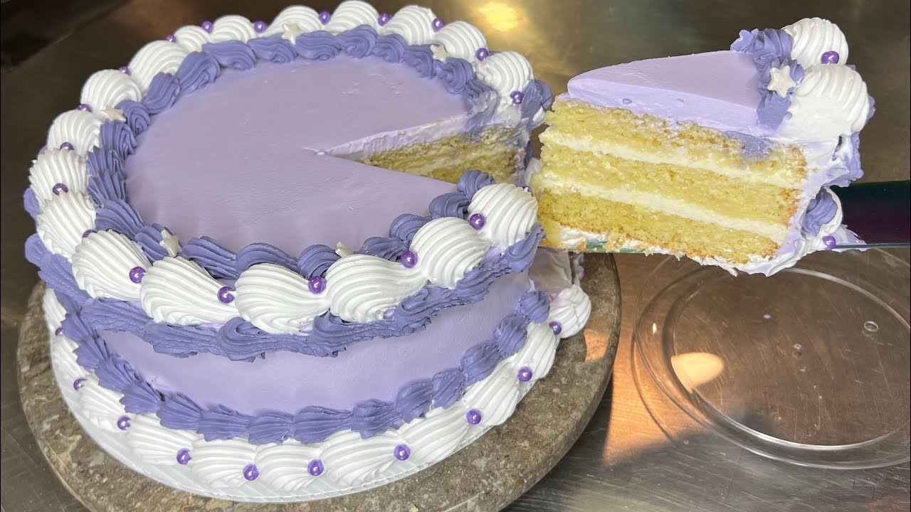 SIMPLE PURPLE CAKE DECORATION 💜