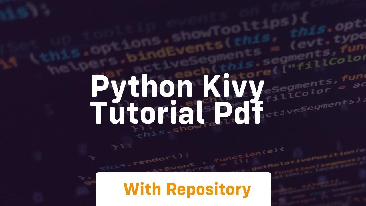 python kivy tutorial pdf