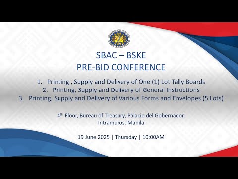 SBAC – BSKE PRE-BID CONFERENCE