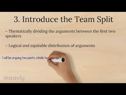 First Affirmative Speaker - Debating Roles