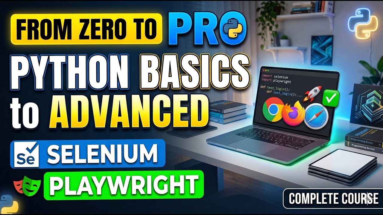 Python Basics to Advanced | Automation Testing with Selenium & Playwright