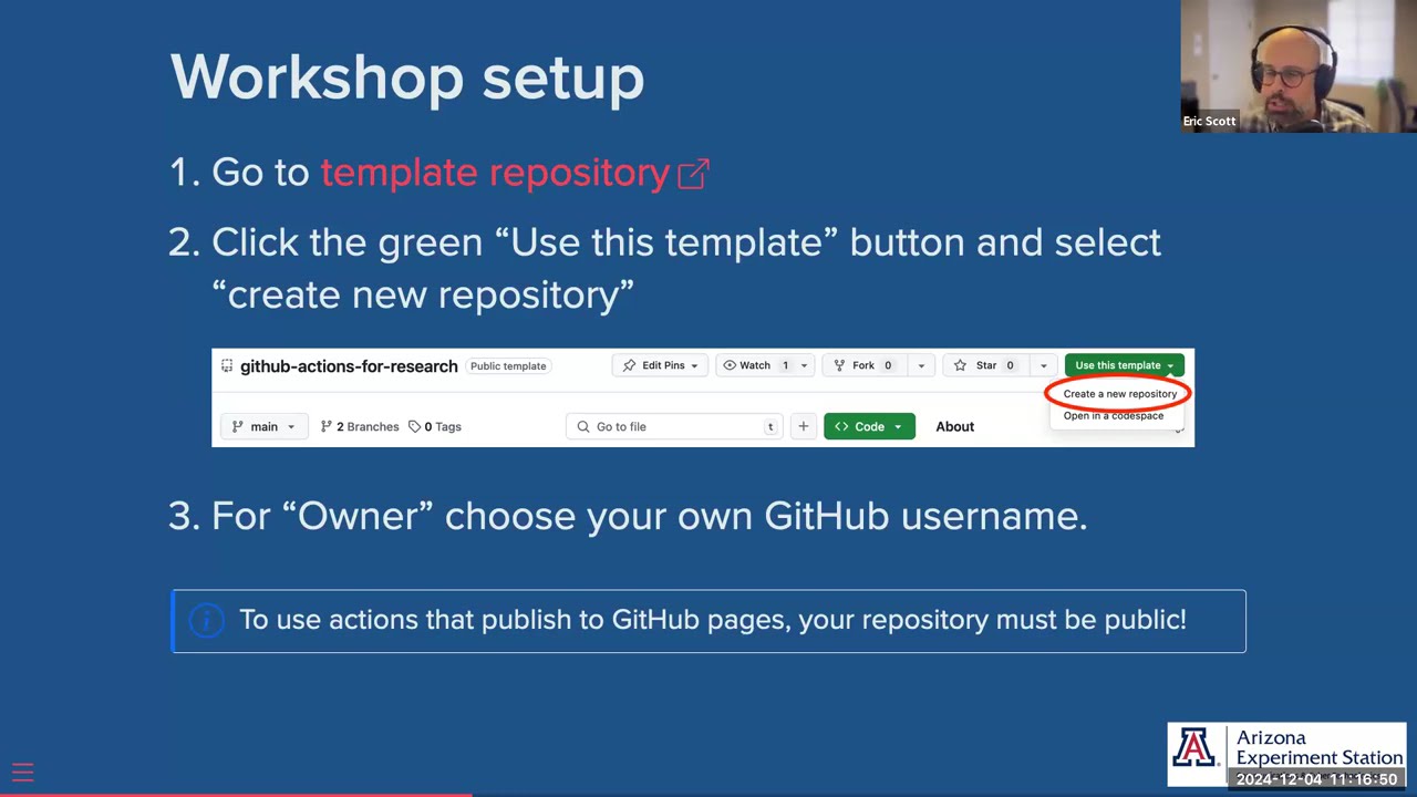 Automating research data workflows with GitHub Actions [December 2025]