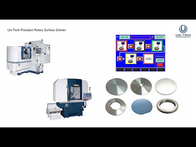 Surface grinding machine with Cross Table, US-1224 3A/NC, Uni-Tech ...