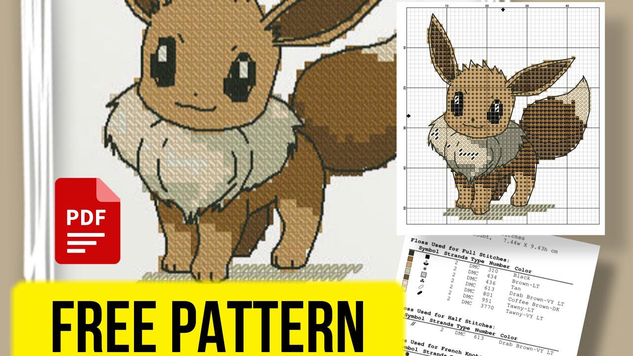 🦊 “Fantasy Fox” – Free Cross Stitch Pattern Printable