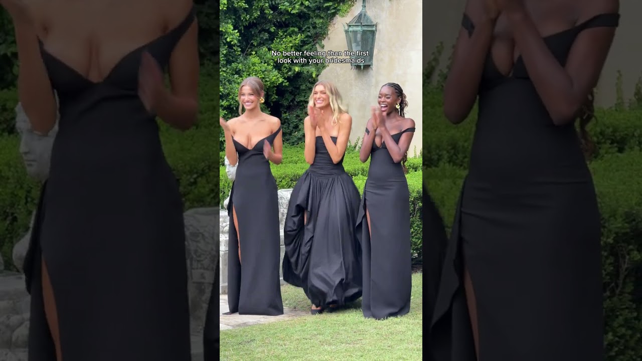 The first look reaction every bride dreams of in our KHALESIA + JILLIAN maxi dresses.