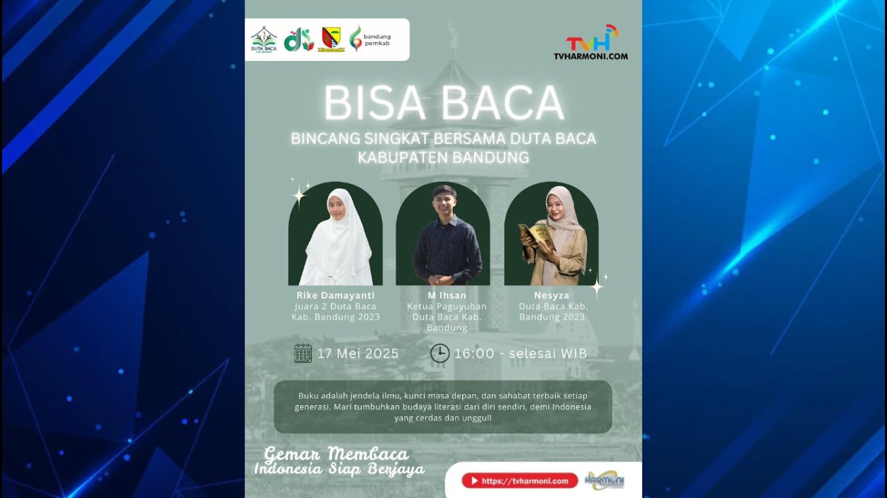BISA BACA ( Bincang Singkat Bersama Duta Baca Kabupaten Bandung ) - TV ...