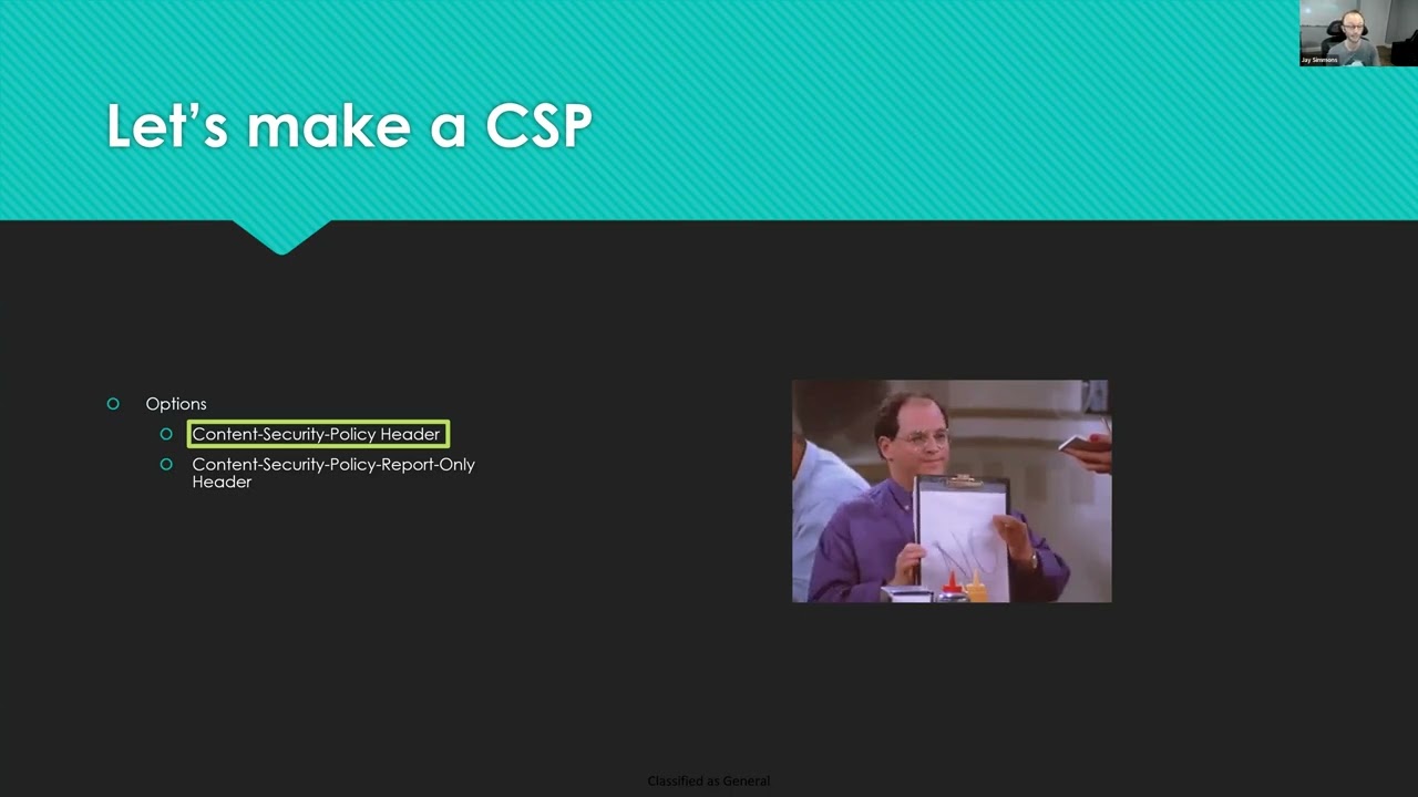 Exploring Content Security Policies with Jay Simmons - OWASP Cincinnati
