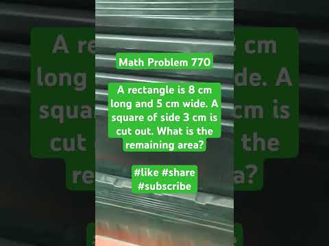 Math Problem 770 What is the remaining area? #mathinik #money #mathmindset #mathideas #mathisfun