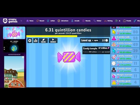 Candy Clicker 2 | Online | Using the Candy god | Game Play Video