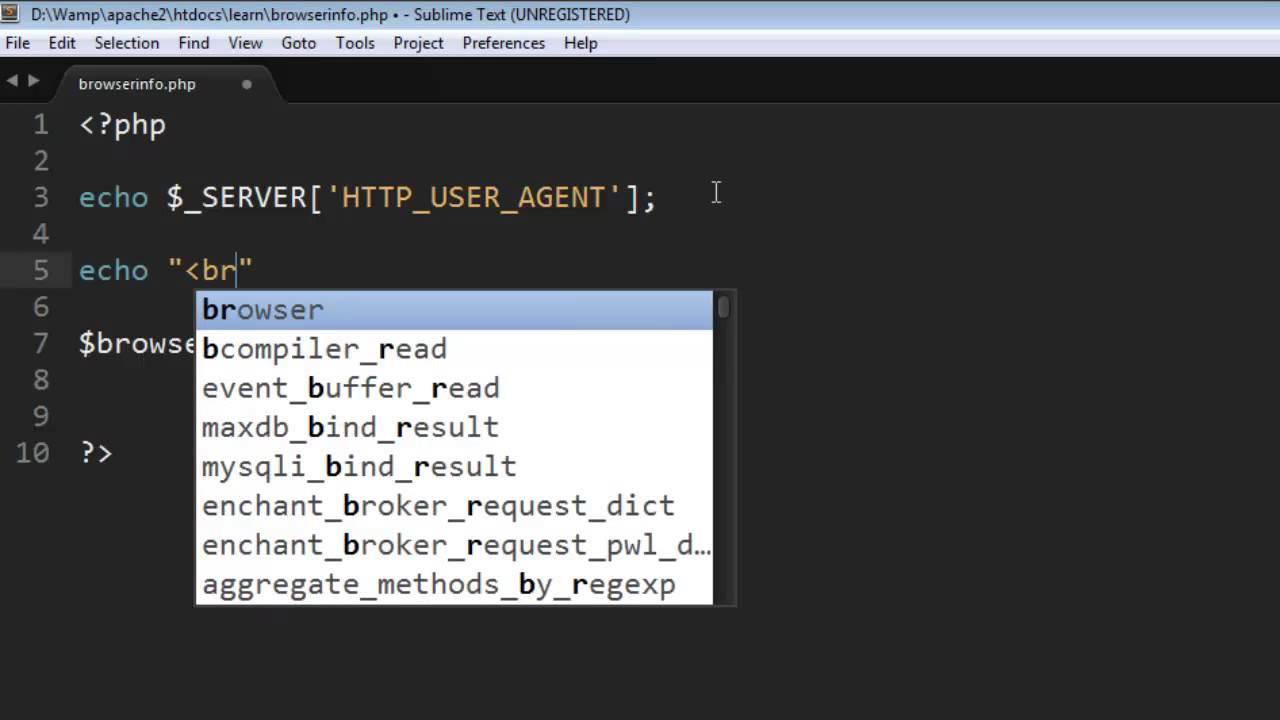 Get Browser Information in PHP