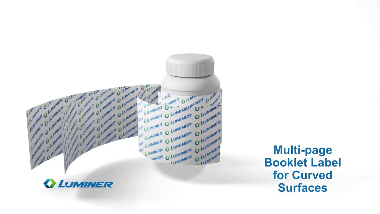 Multi-Page Booklet Label for Curved Surfaces