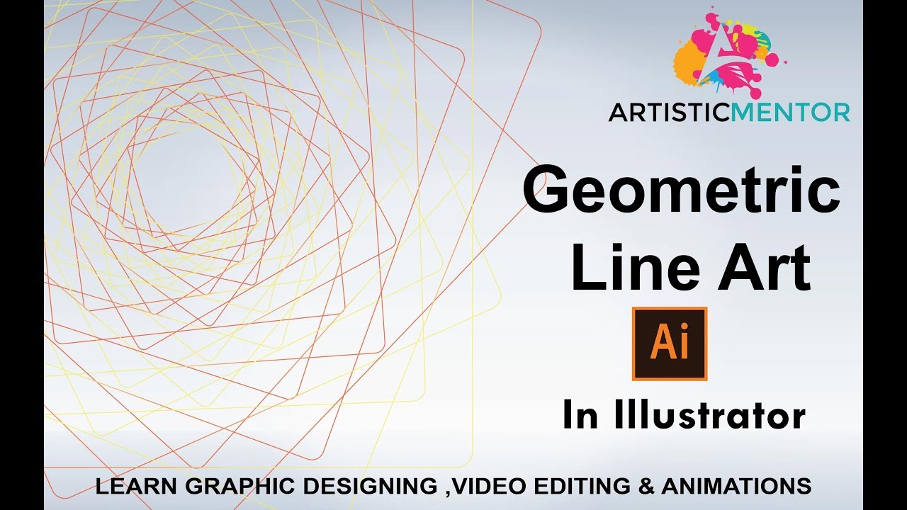 How to Create Geometric Line Art Tutorial | Adobe Illustrator