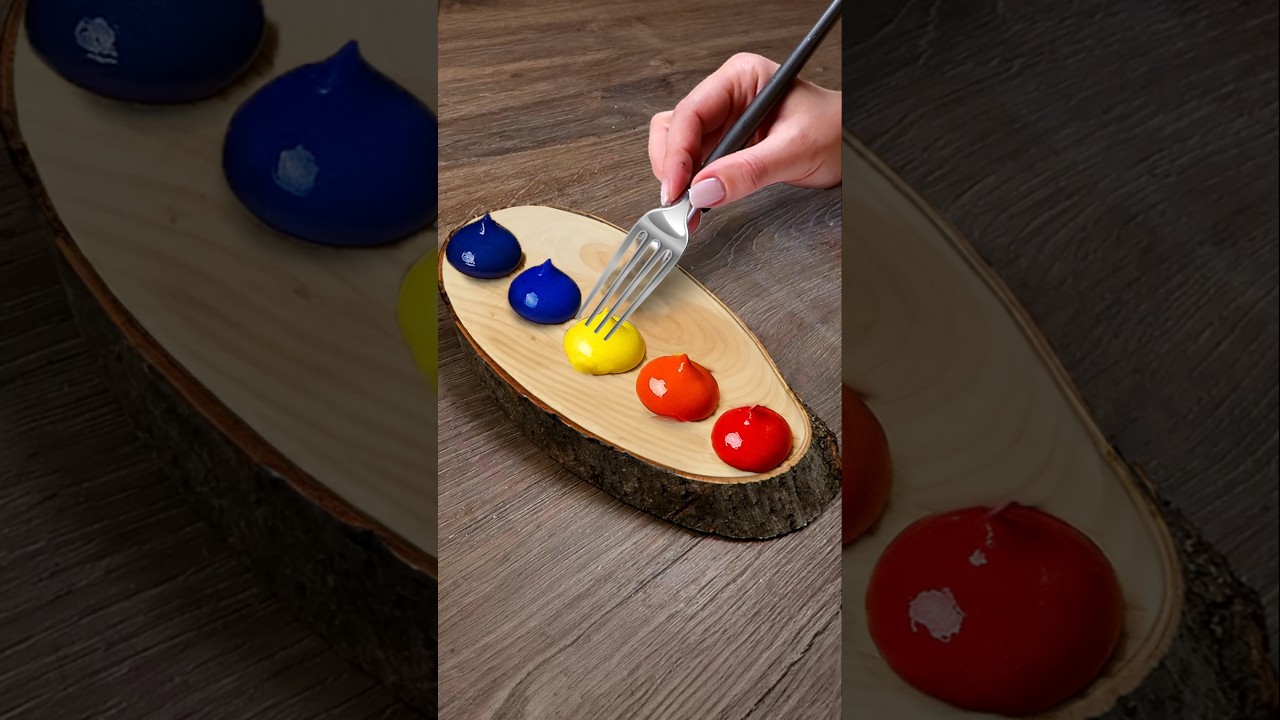 Painting on Wood with a Fork?! 😲🪵🍴