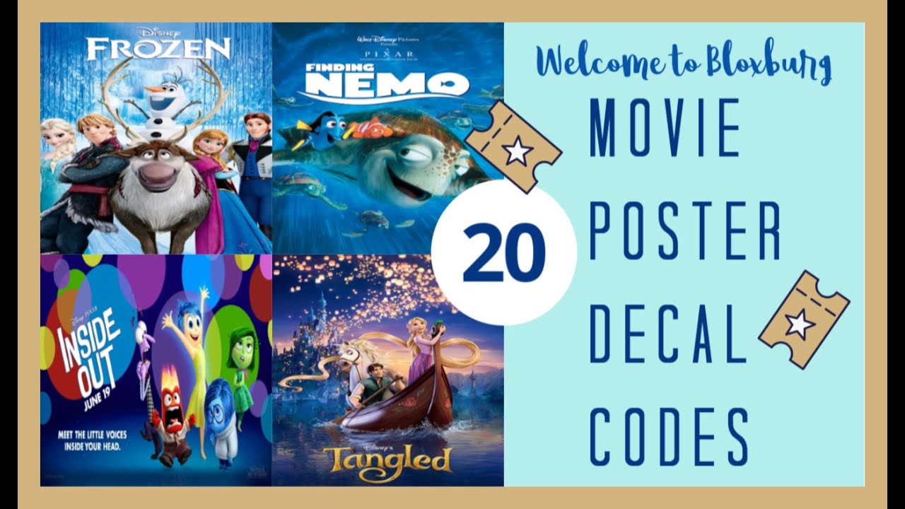 20 Bloxburg Movie Poster Decal ID's! (CODES IN DESCRIPTION)