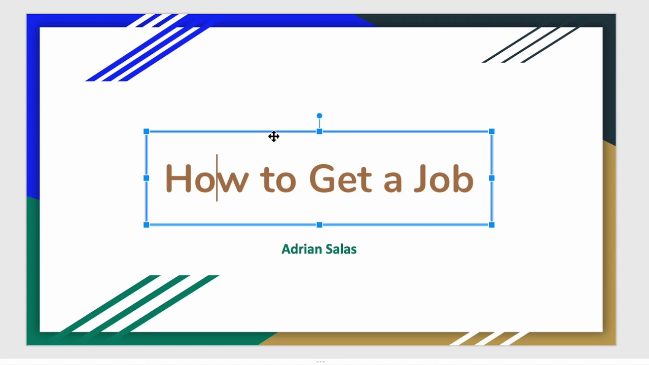 Create a Title Slide