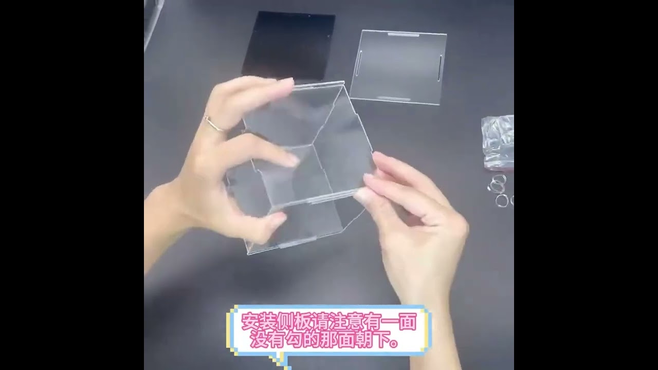 Clear Acrylic Display Case Countertop Box Organizer Stand Dustproof