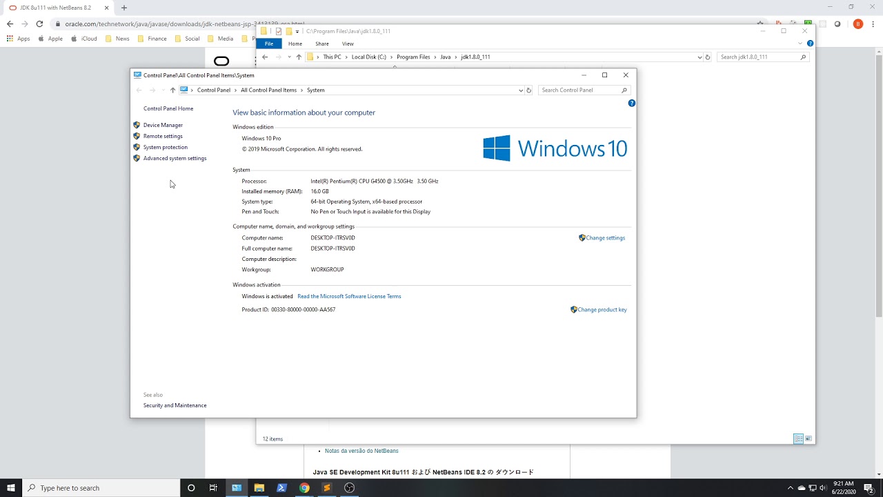 Setting javac and java on Windows