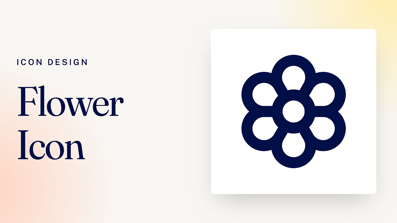 🌼 Simple Flower Icon Design Tutorial in Adobe Illustrator #Shorts