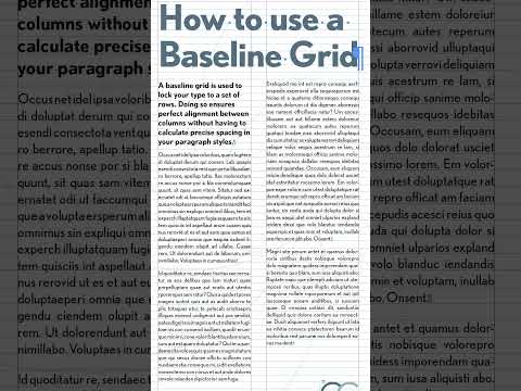 Perfectly Aligned Columns with Baseline Grid in Indesign #shorts
