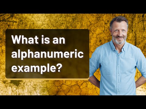 What is an alphanumeric example?