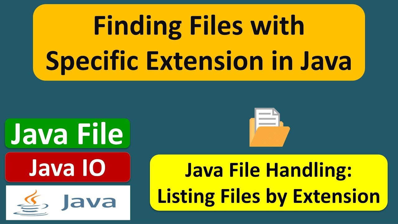 Finding Files with Specific Extension in Java | Java IO Basics | Java File | Java IO