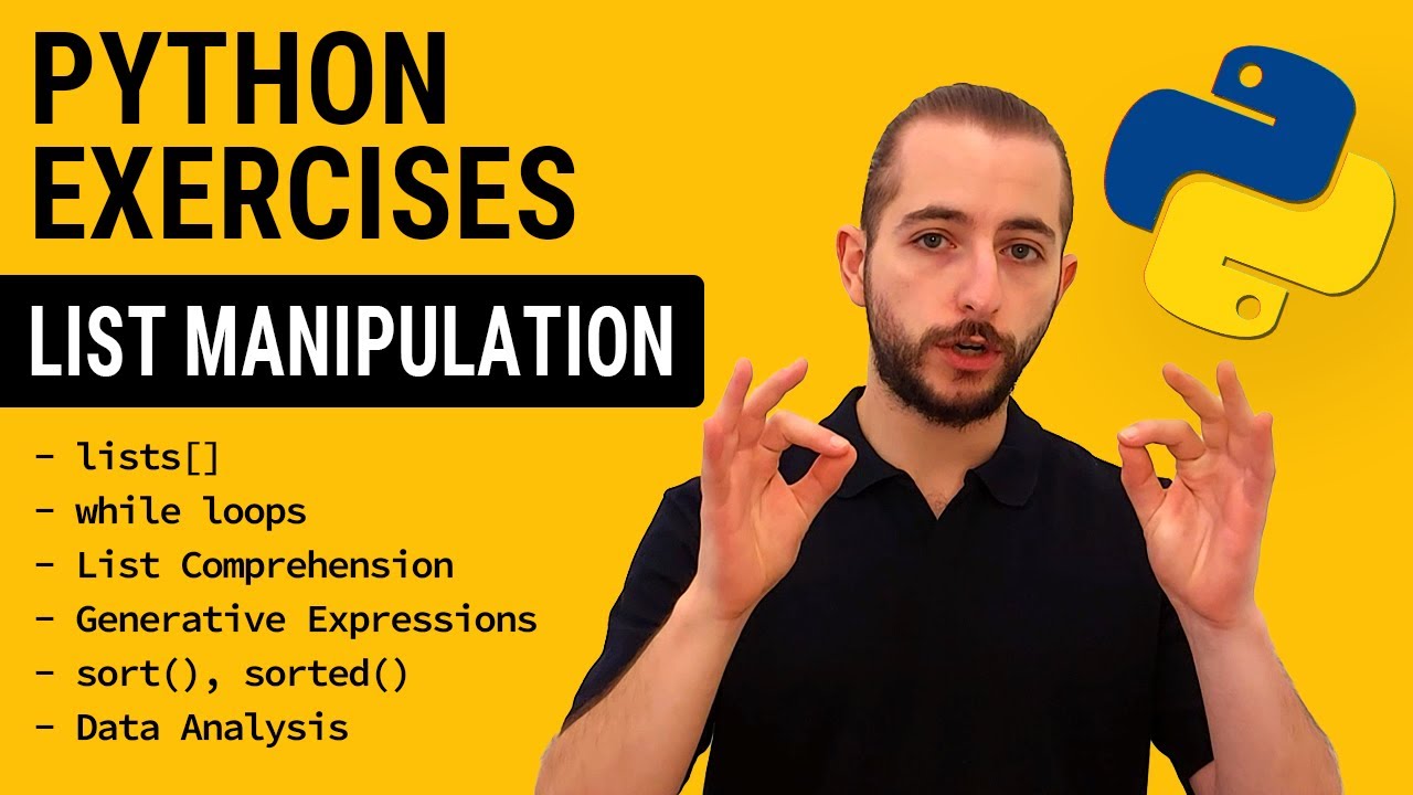 Python Exercise | Lists Manipulation in Python | Beginner Level | With Challenges Application