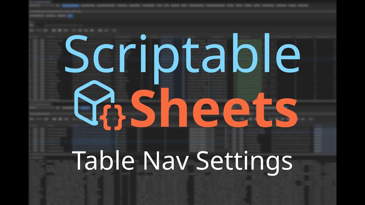 Scriptable Sheets: Table Nav Settings