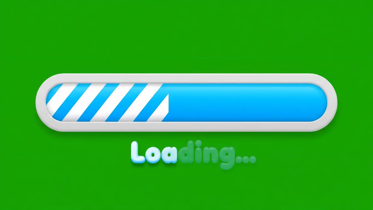 Modern UI Loading Animation Green Screen