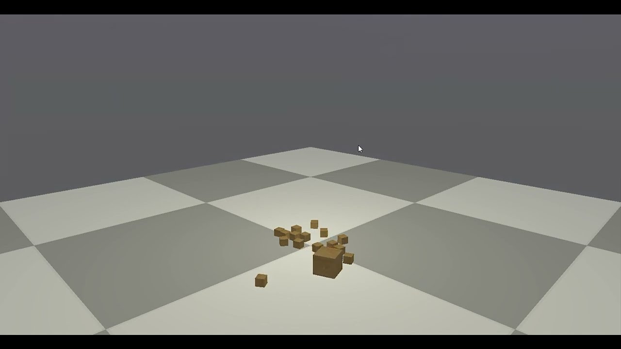 OpenGL Rendering with ReactPhysics3D Physics Engine Library for Physics Simulation