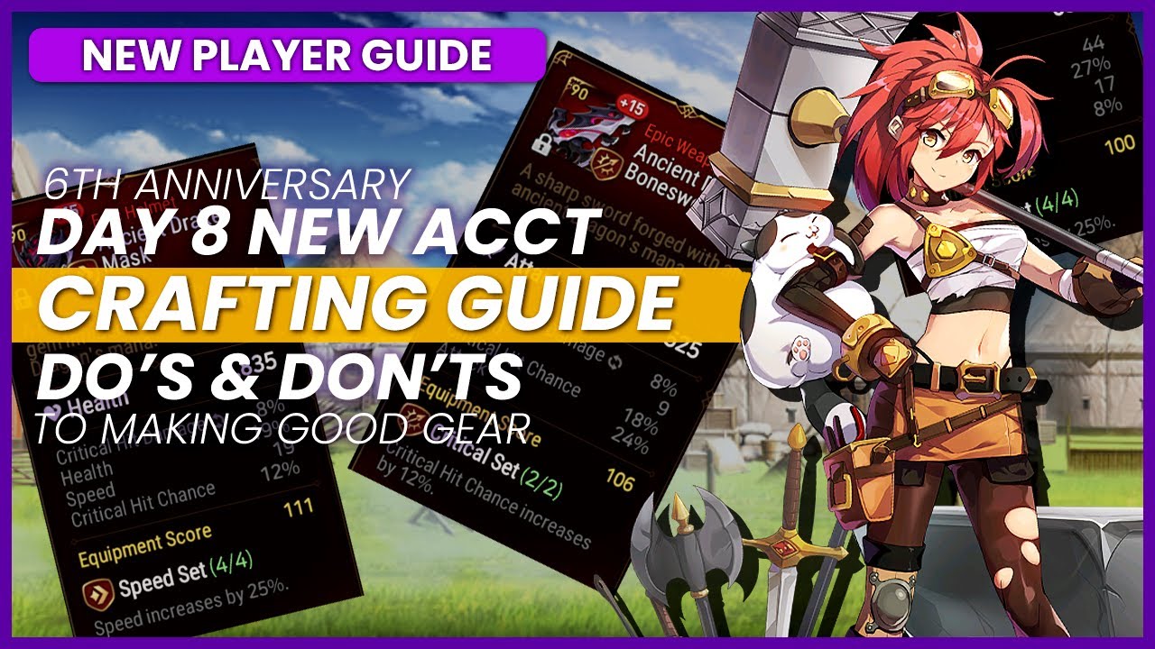Don't Make These BASIC CRAFTING MISTAKES! Day 8 New Account Crafting Guide #epicseven