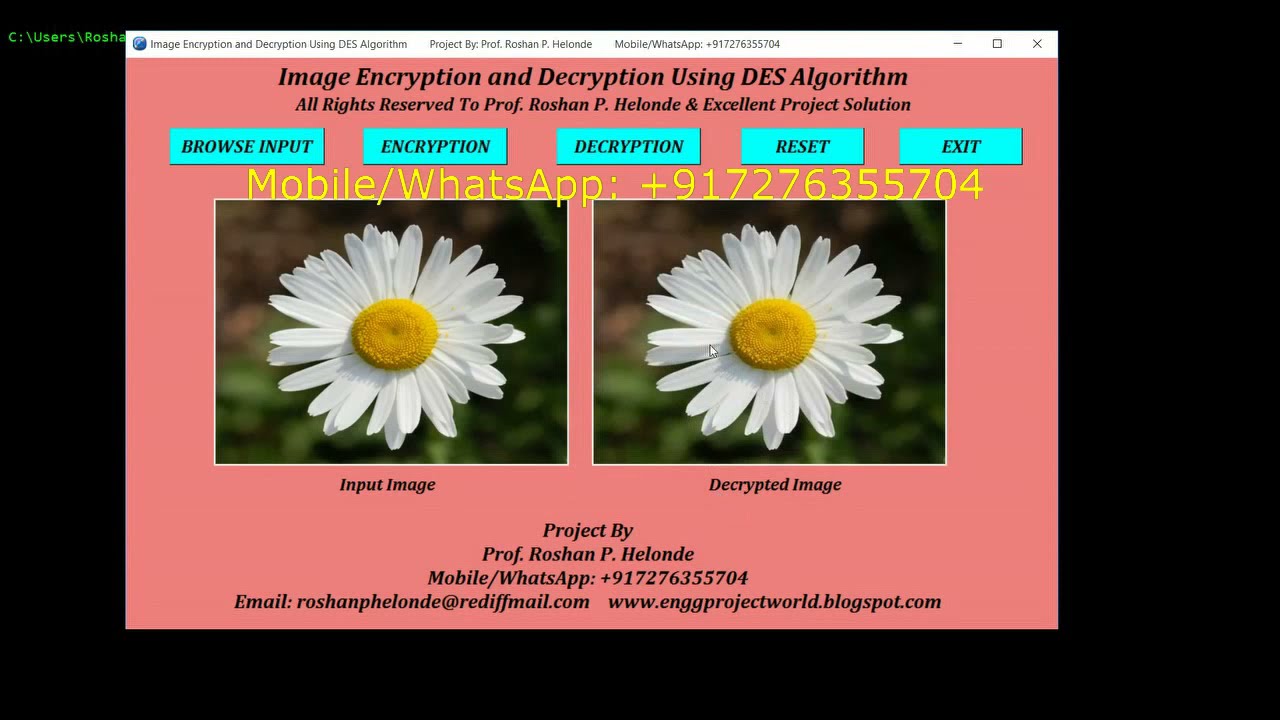 Image Encryption Decryption Using DES Algorithm Python Project Code | DES Encryption Decryption